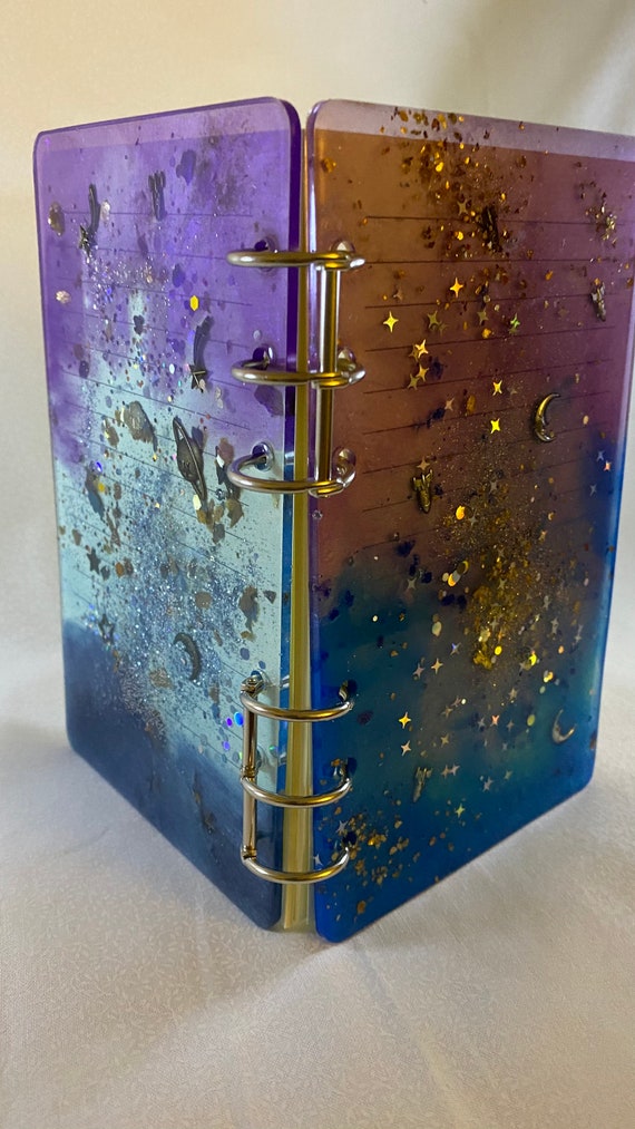 Resin Journal Notebook Covers front and Back OOAK Handmade - Etsy