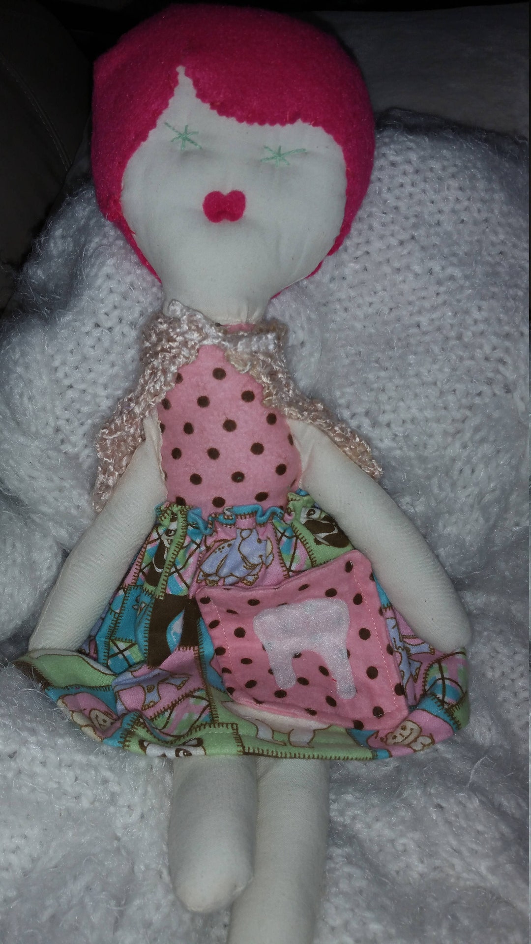 Tooth Fairy Rag Doll OOAK Handmade 18 Inches Tall Protect the Animals ...