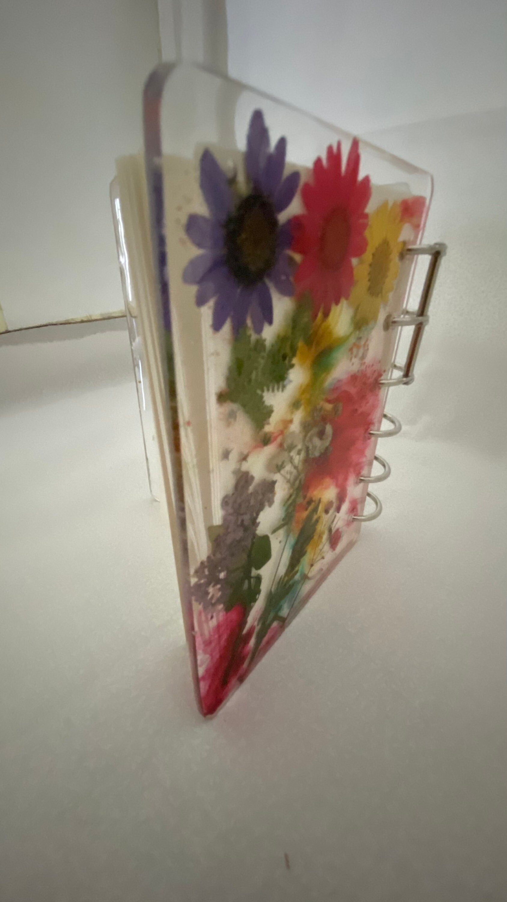 Resin Real Dried Leaves Journal Notebook Covers front and - Etsy