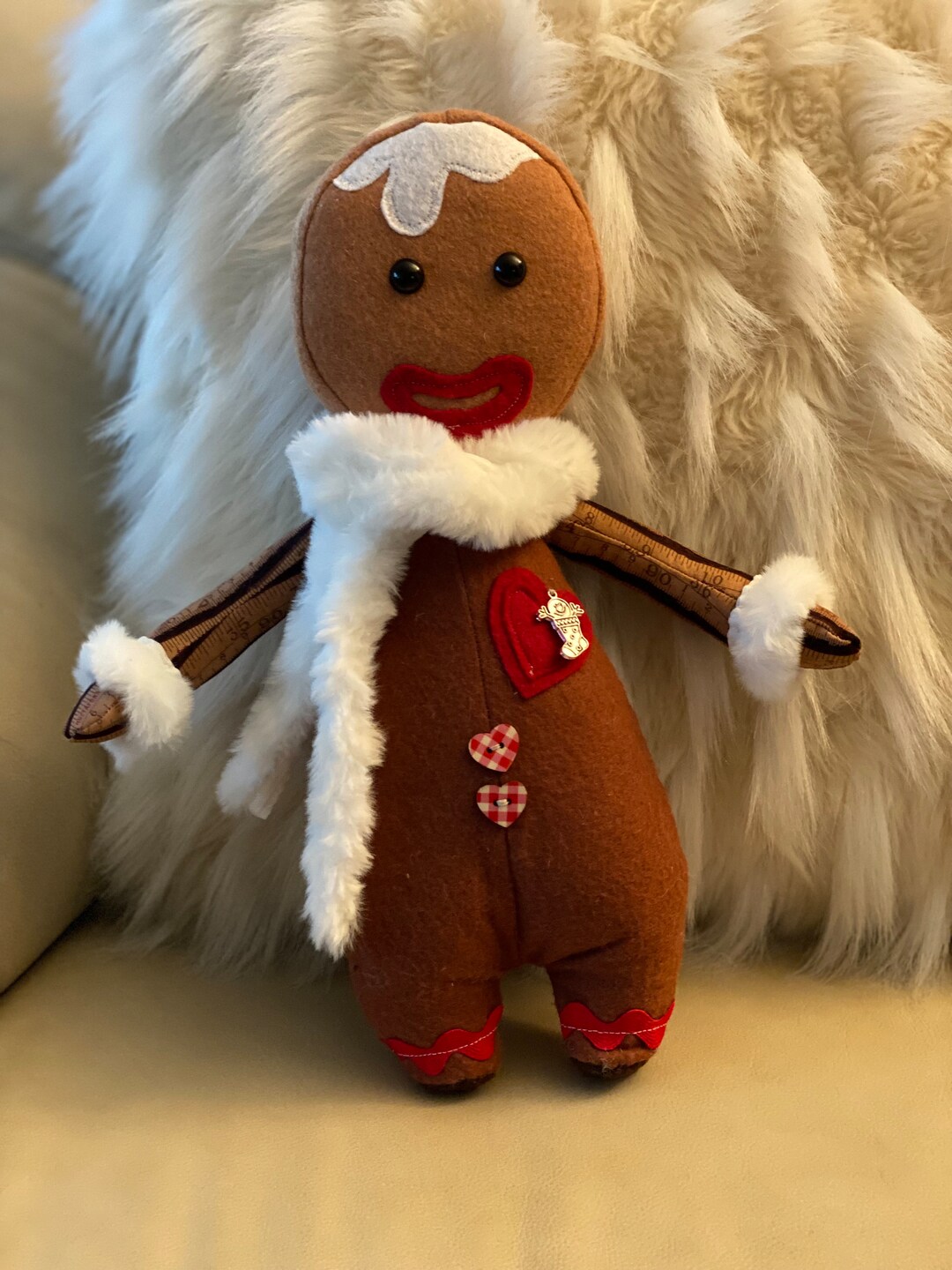 Gingerbread Adorable Huggable Soft Doll Gift OOAK Handmade Happy ...