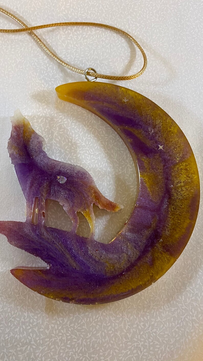 Resin Sun Catcher Mobile Wall Hanging OOAK Handmade Moon - Etsy