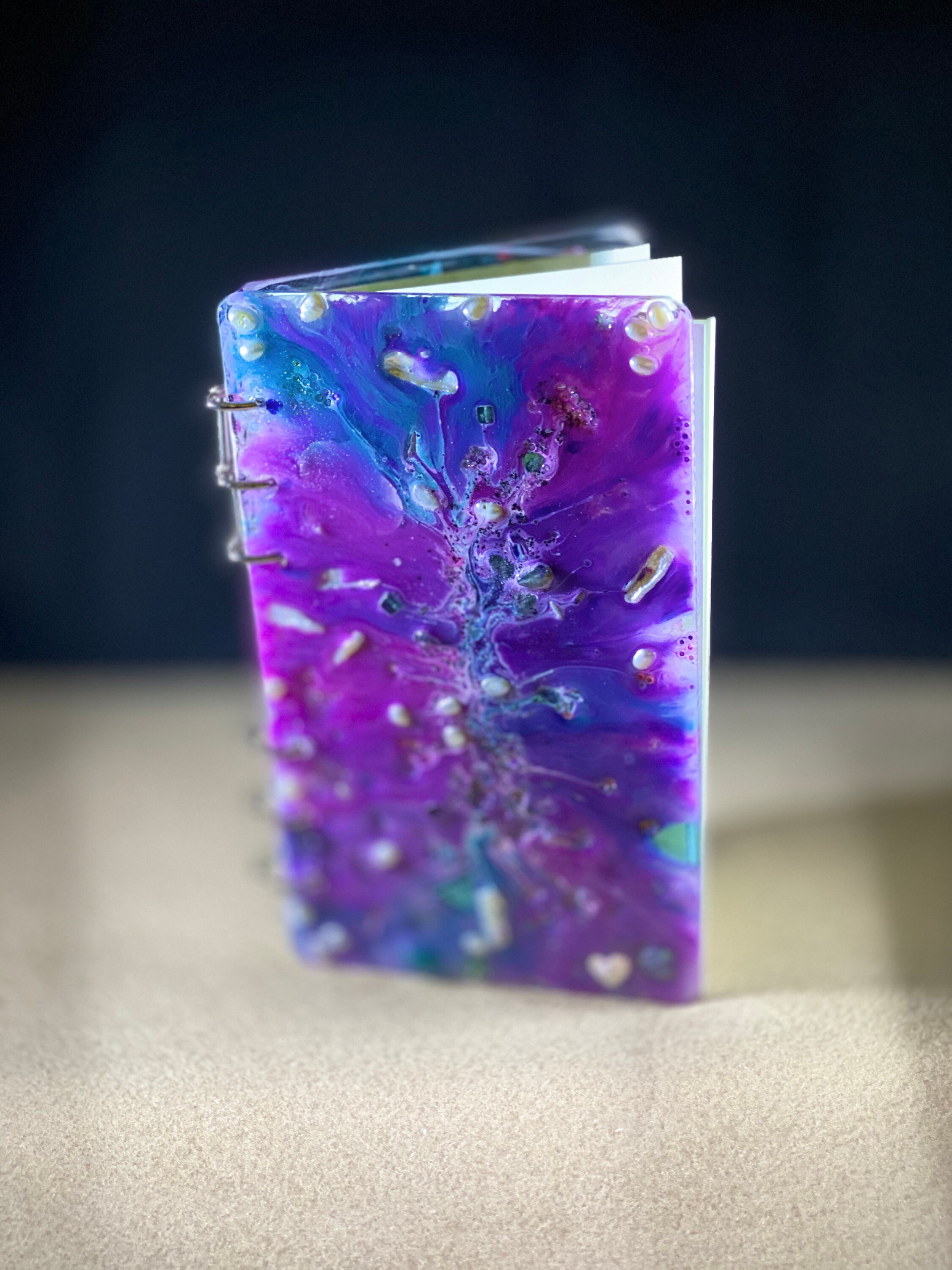 Resin Journal Notebook Covers front and Back OOAK Handmade - Etsy