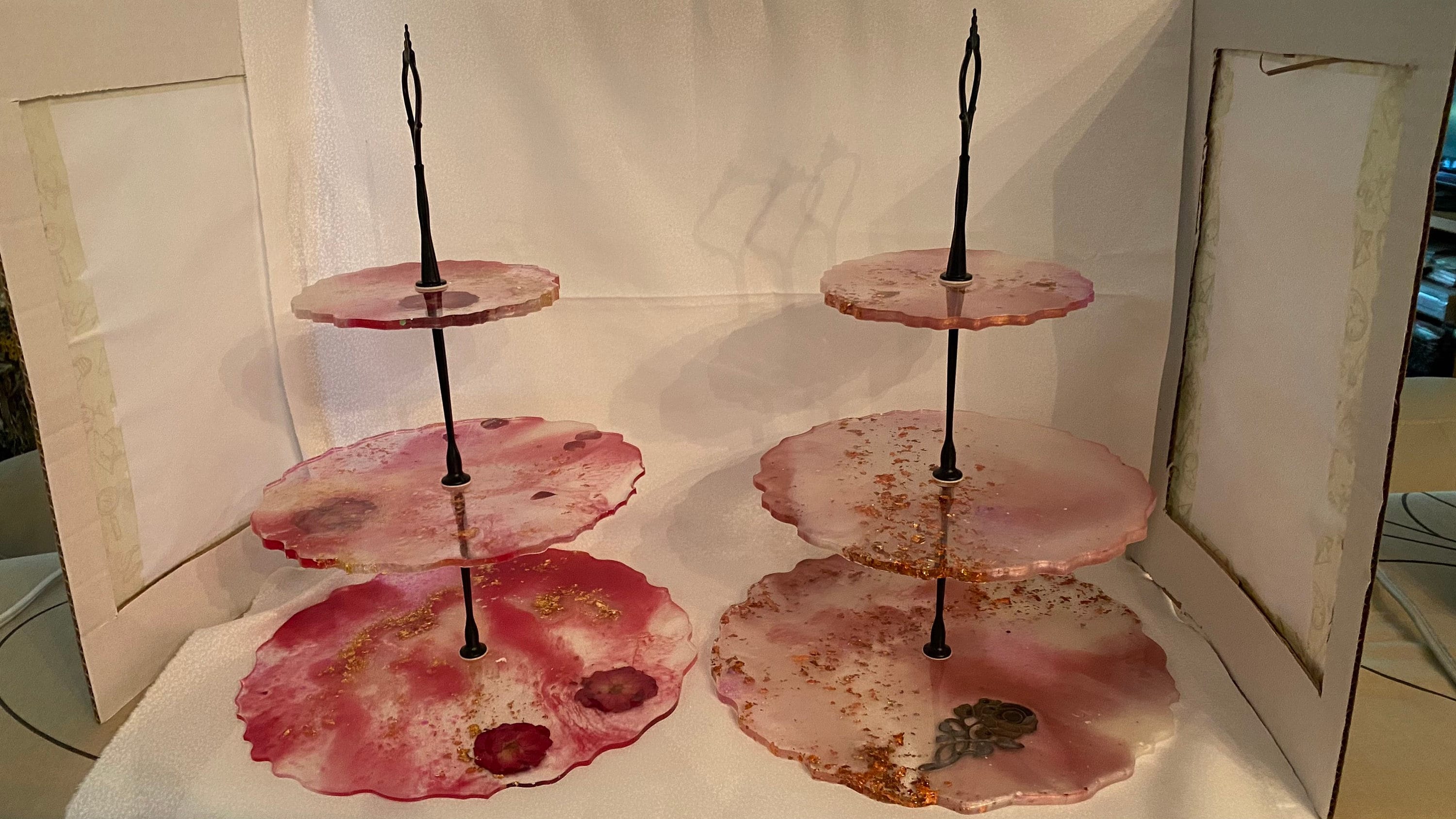 Three Tiered Cakes Cookies Appetizers Plates Handmade OOAK | Etsy