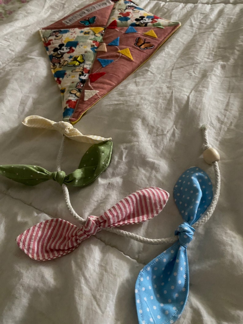 Mickey Mouse Butterflies Quilted Fabric Kite Wall Hanging - Etsy
