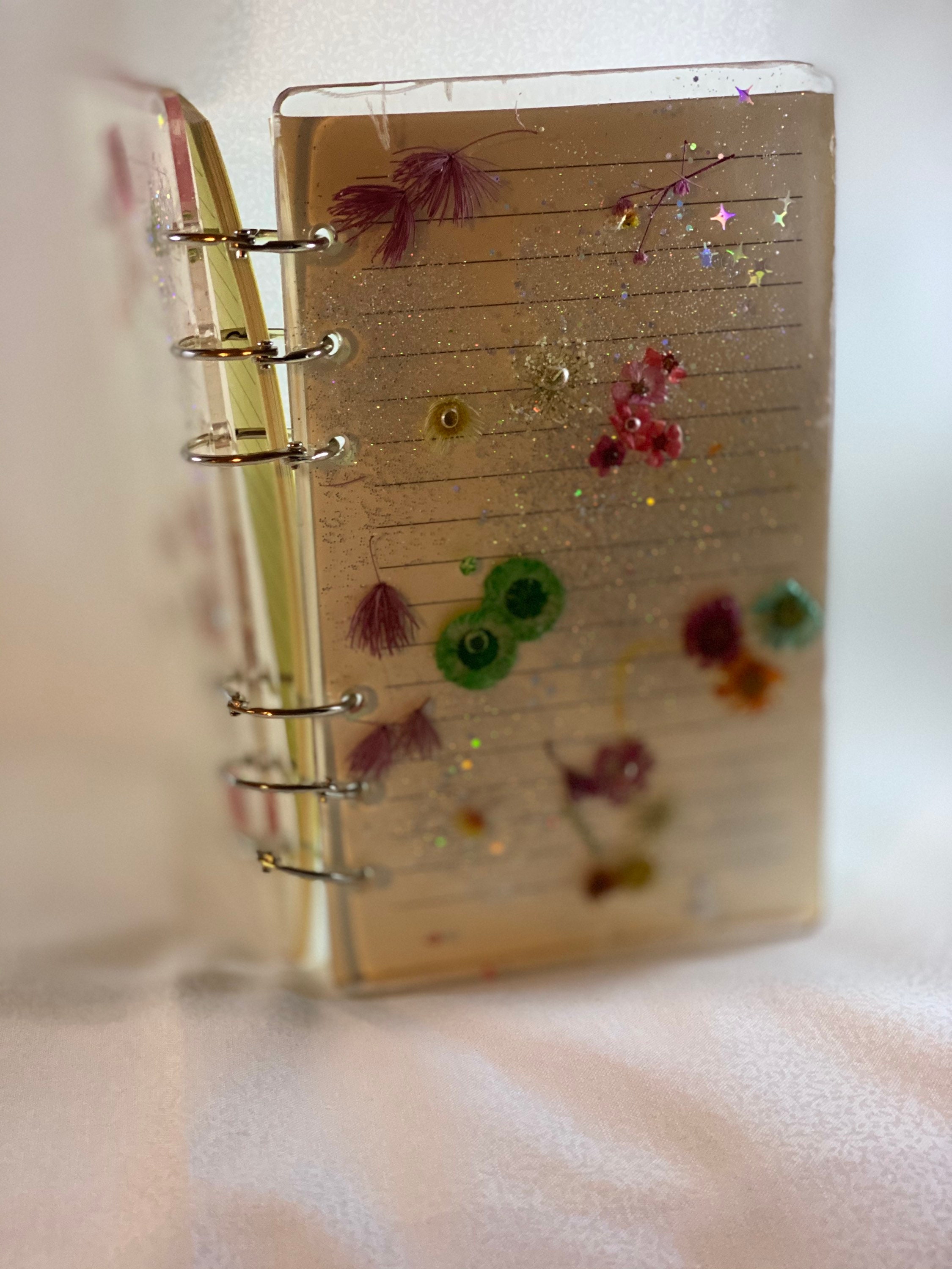 Resin Journal Notebook Covers Front and Back OOAK Handmade Real Dried ...