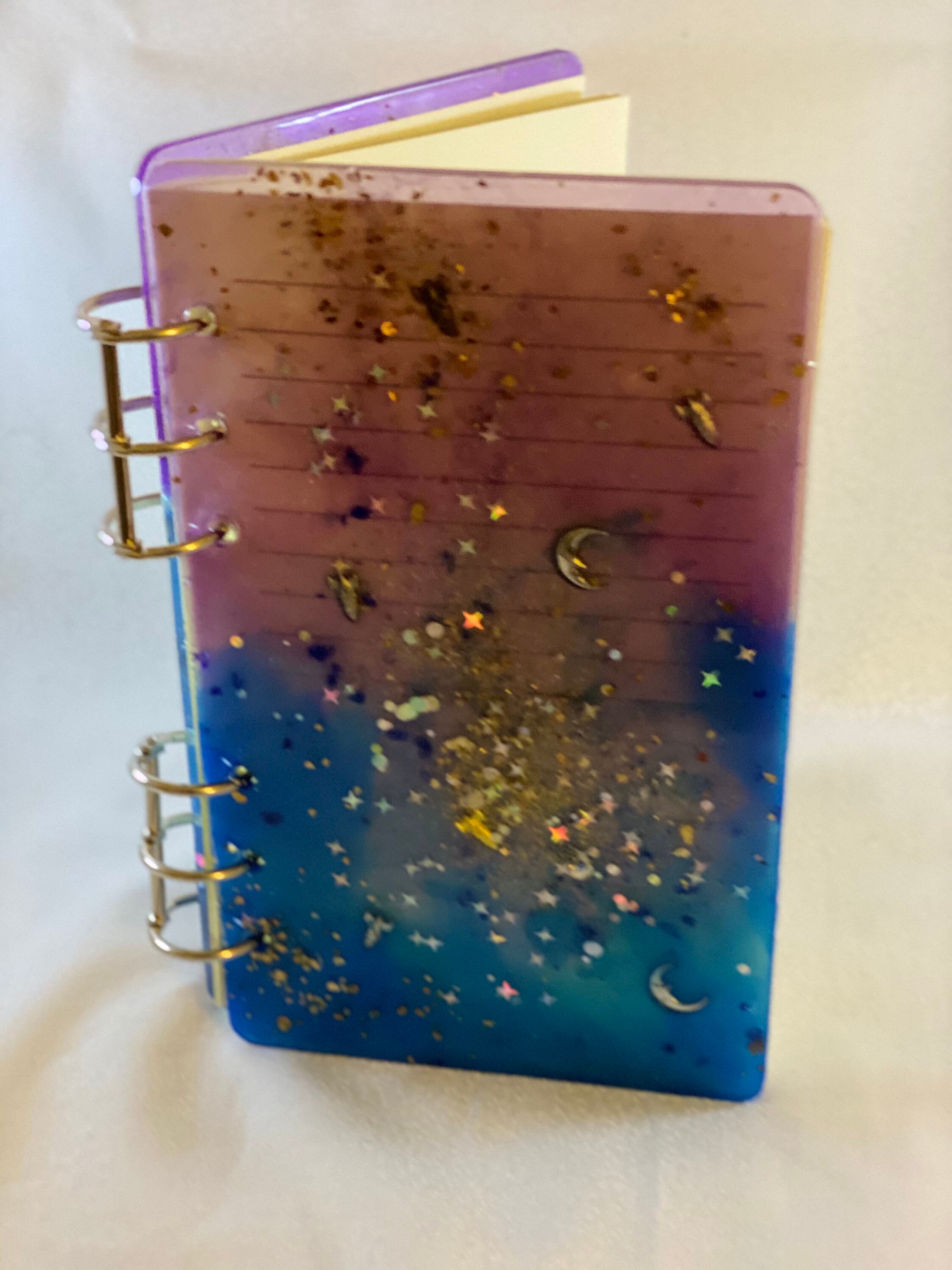 Resin Journal Notebook Covers front and Back OOAK Handmade - Etsy