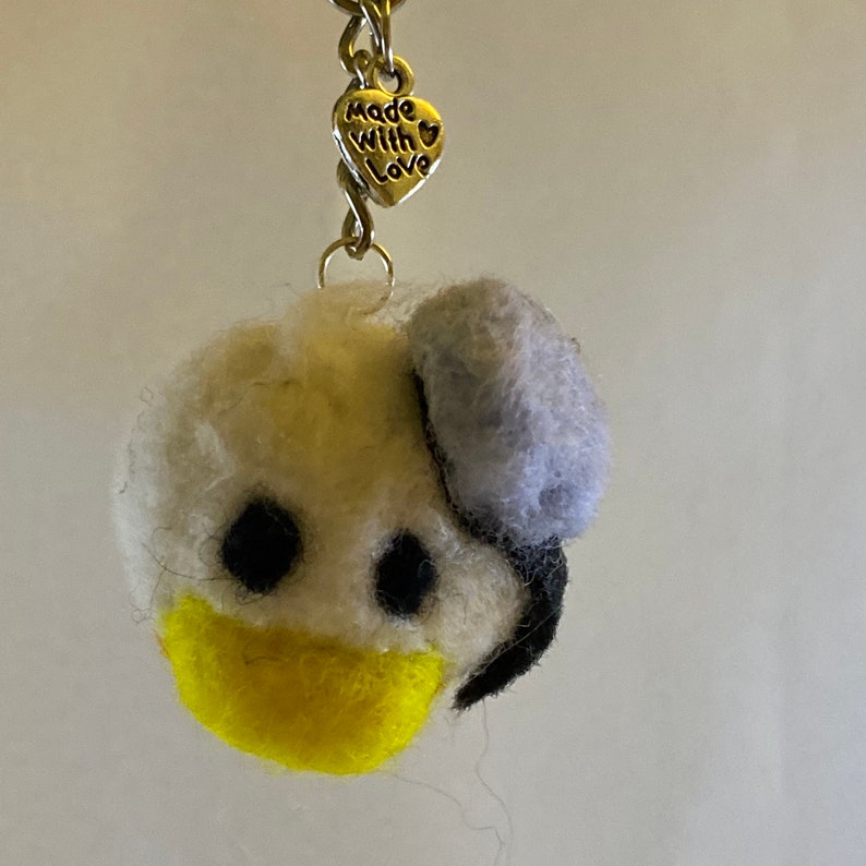 Keychain Donald Duck Needle Felted One of a Kind Handmade With Love - Etsy
