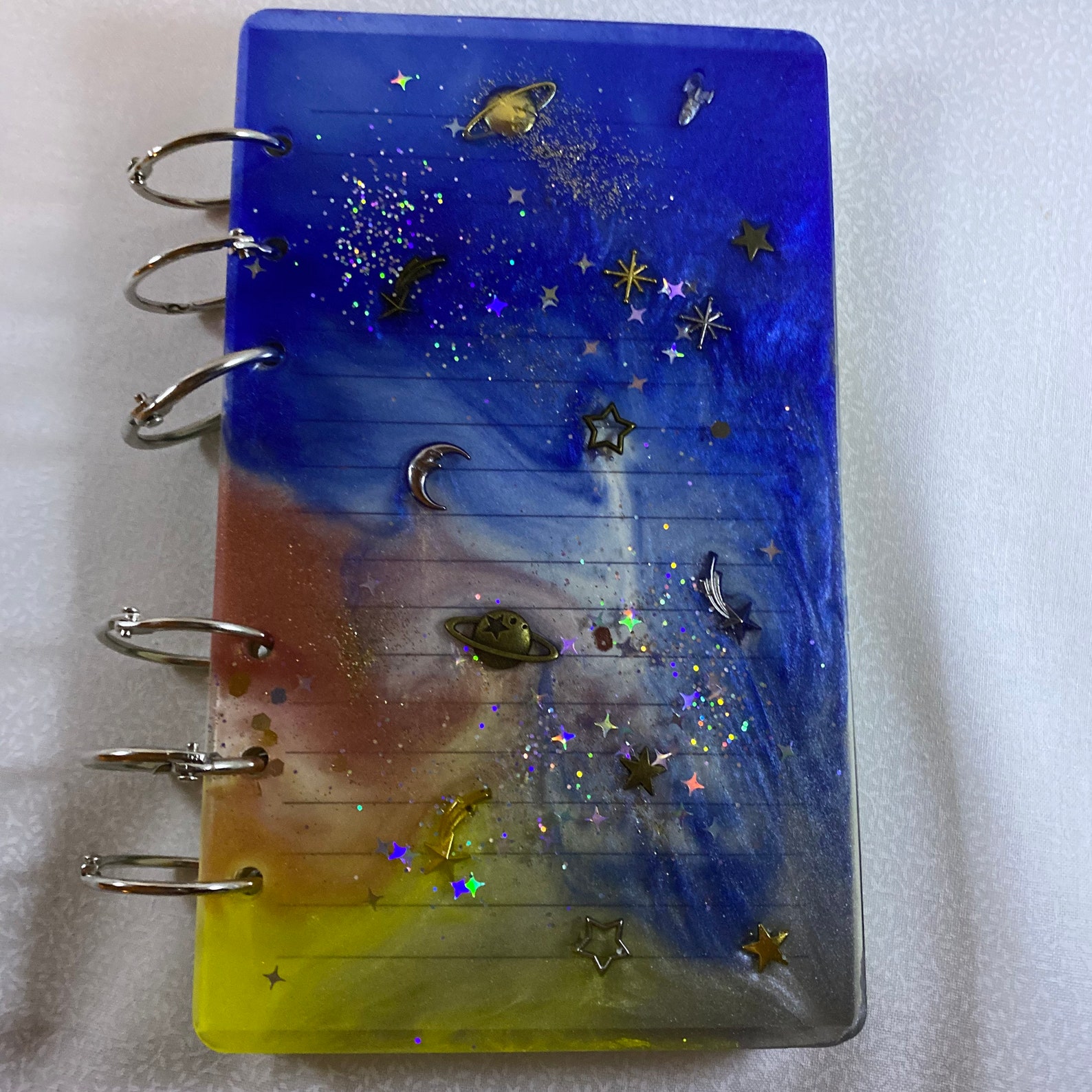 Resin Journal Notebook Covers front and Back OOAK Handmade - Etsy