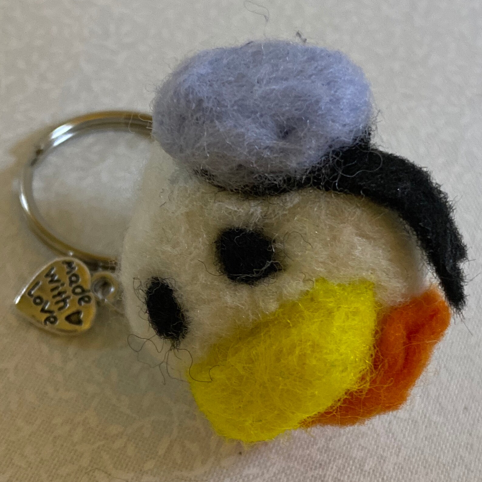 Keychain Donald Duck Needle Felted One of a Kind Handmade With Love - Etsy