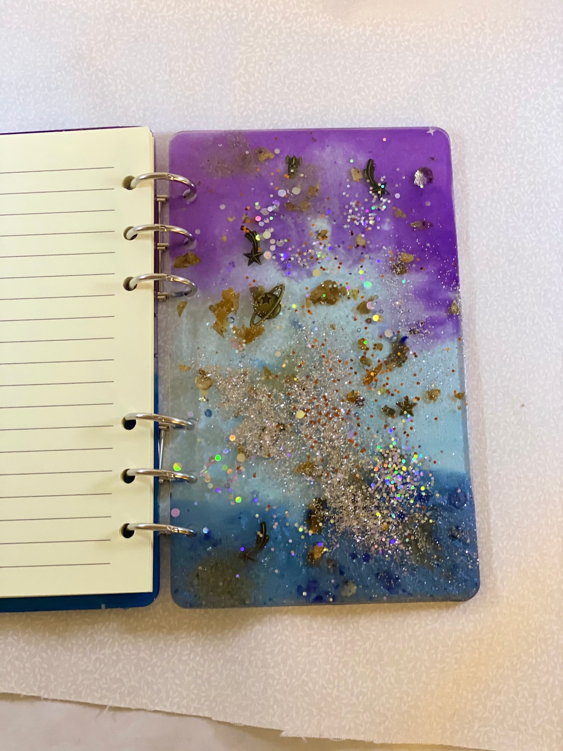 Resin Journal Notebook Covers front and Back OOAK Handmade - Etsy
