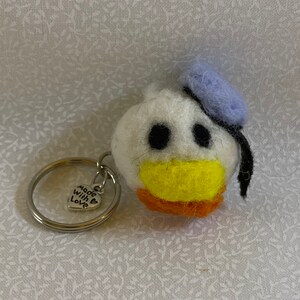 Keychain Donald Duck Needle Felted One of a Kind Handmade With Love - Etsy