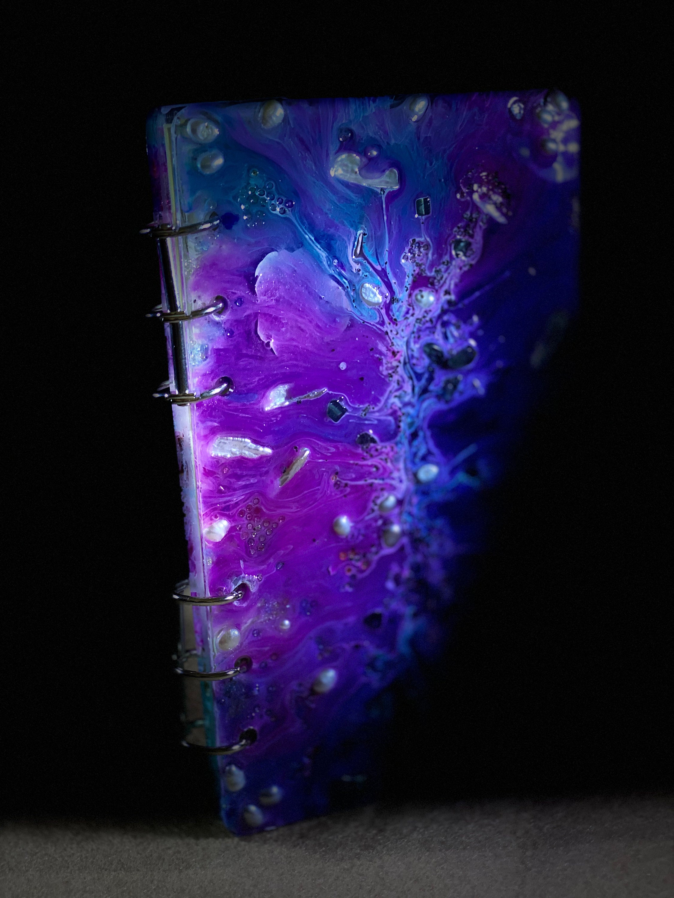 Resin Journal Notebook Covers front and Back OOAK Handmade - Etsy