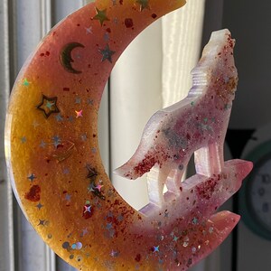 Resin Sun Catcher Mobile Wall Hanging OOAK Handmade Moon - Etsy