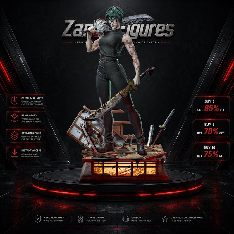 Cursed Anime Figure - Etsy