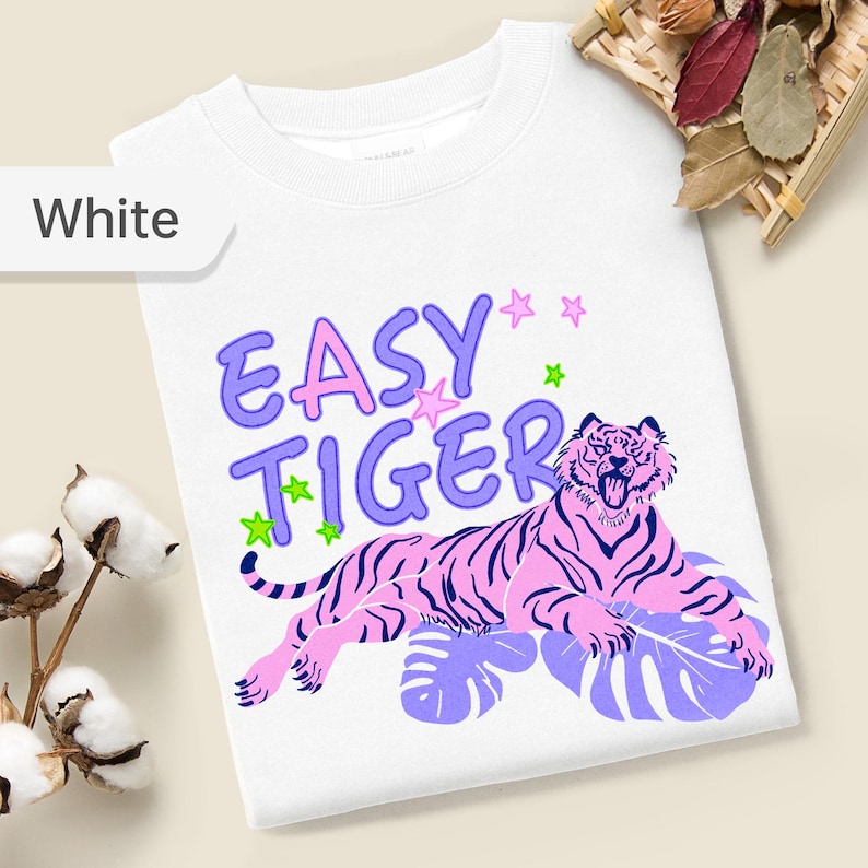 Exclusive Original Design Easy Tiger Summer Tshirt Beach Vibes Tee ...