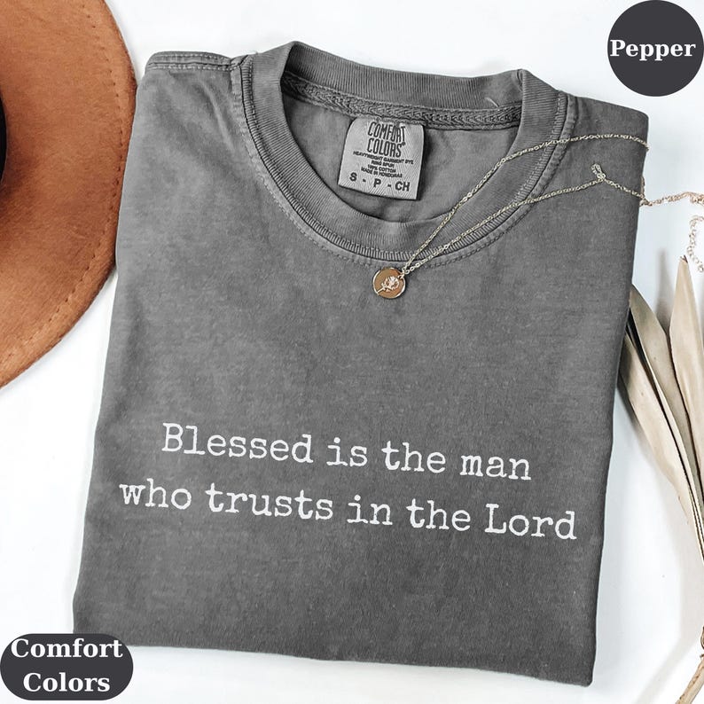Comfort Colors Blessed Father Christian Dad Shirt – Faith Bible Verse ...