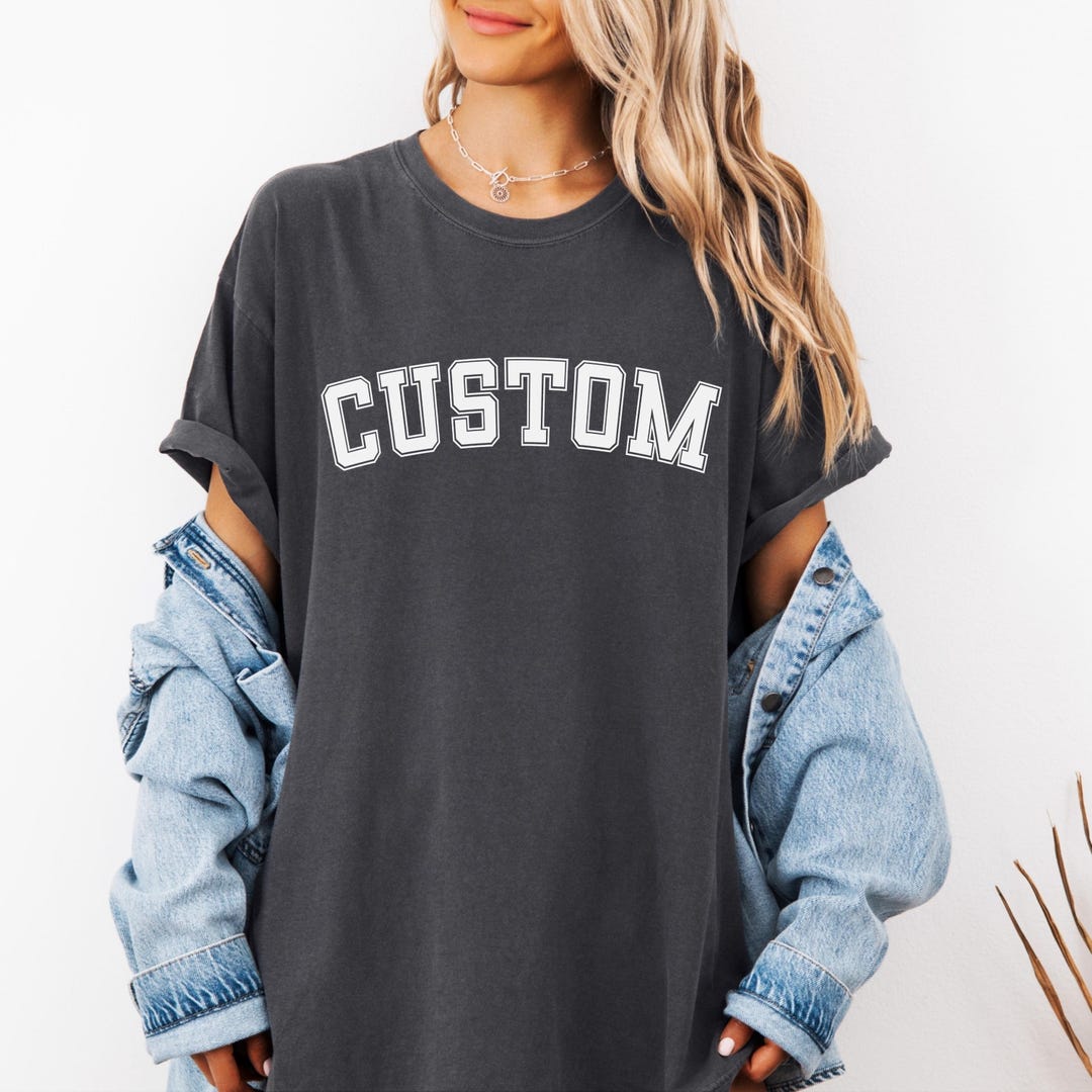 Custom Team Name Shirt, Personalized Group Tee, Comfort Colors Garment ...