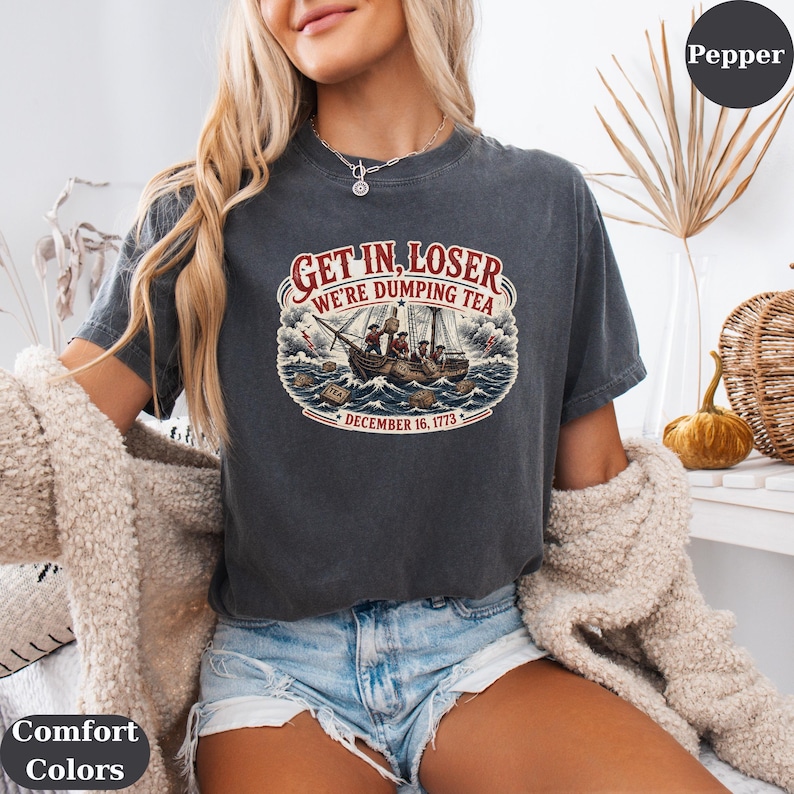 Boston Tea Party Shirt, Vintage American History Tee, Patriotic Meme ...