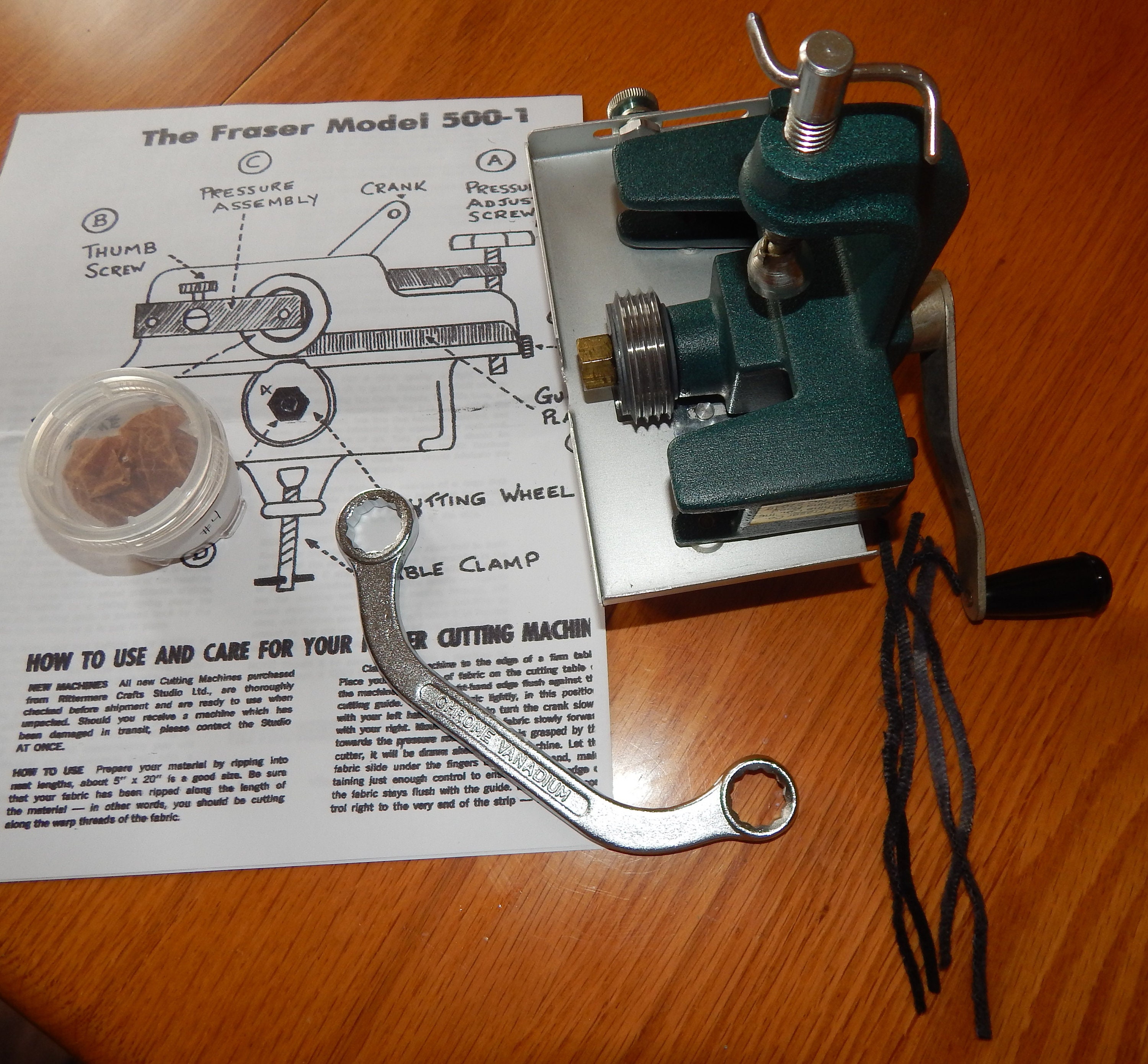 Harry M Fraser 500-1 WOOL Strip Cutter Slitter for Primitive Rug ...