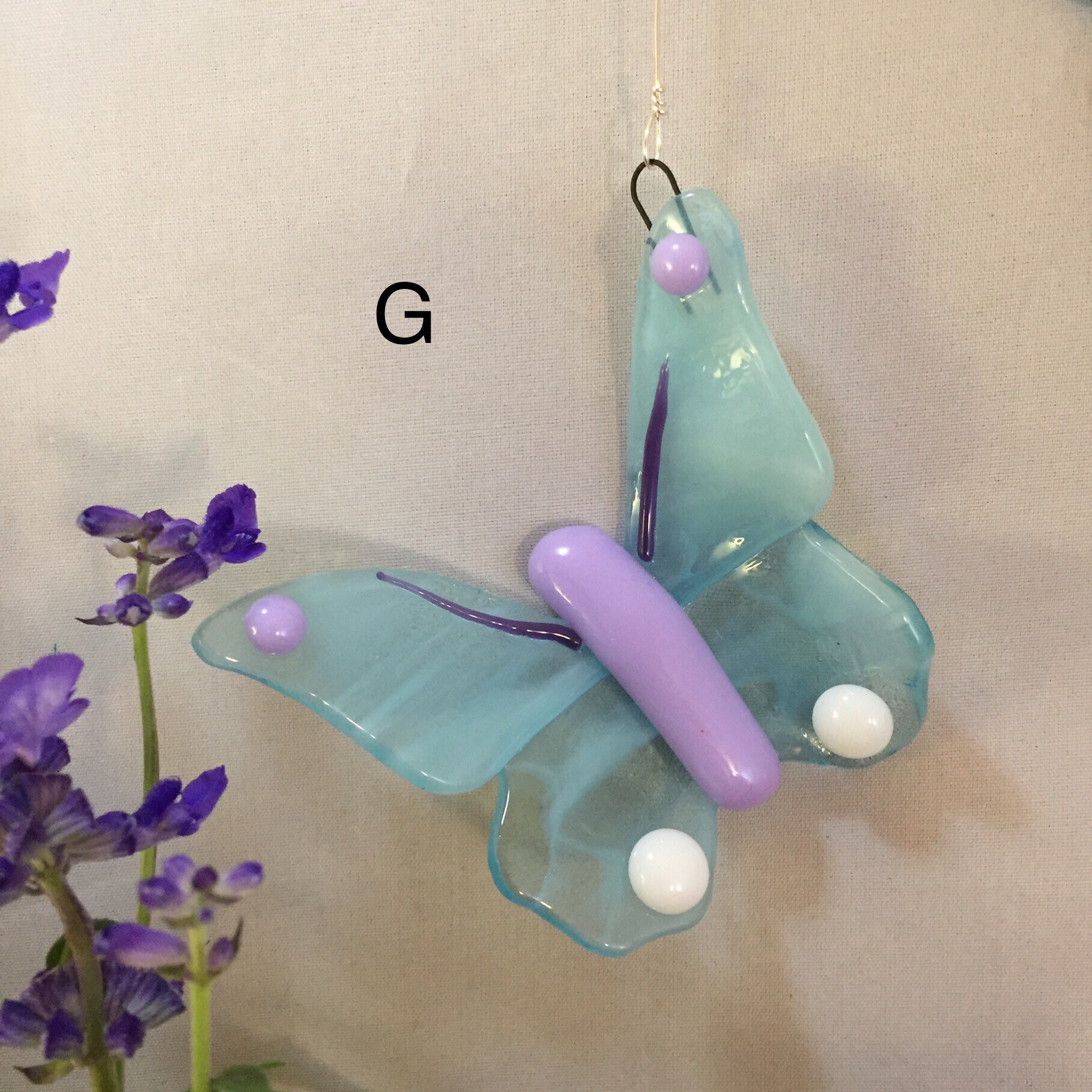 Fused Glass Butterfly, 34 Hanging Butterfly Sun-catcher for Garden and ...