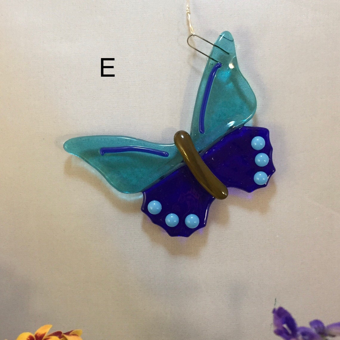 Fused Glass Butterfly 34 hanging Butterfly | Etsy