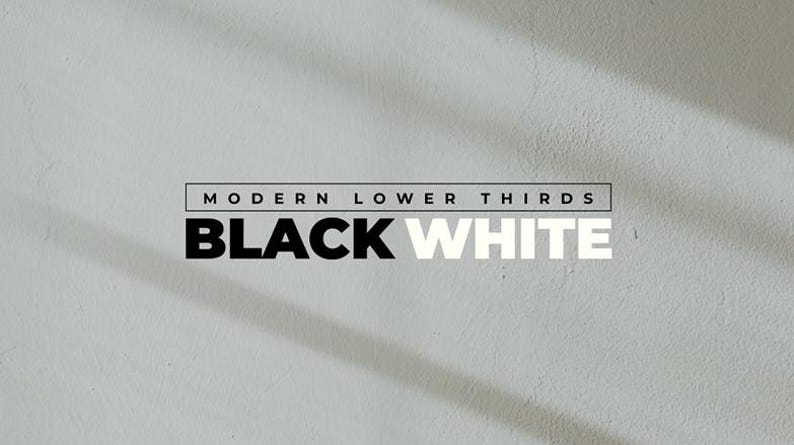 Modern Minimalist Lower Thirds Pack | After Effects Title Animations ...