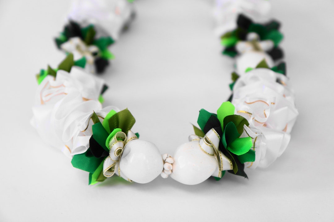 Kukui Nut Lei White With Painted White Kukui Nut - Etsy