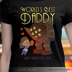 Best Big Daddy Ever cute father s day shirt cute video game shirt bioshock T shirt plus size unisex slimfit Etsy