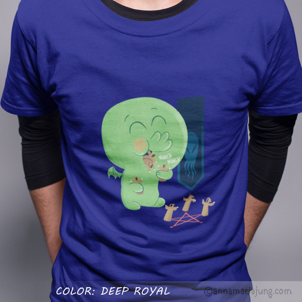 Cutethulhu Likes to Necronomnomnom - Cute Lovecraft Shirt, Cute Cthulhu ...