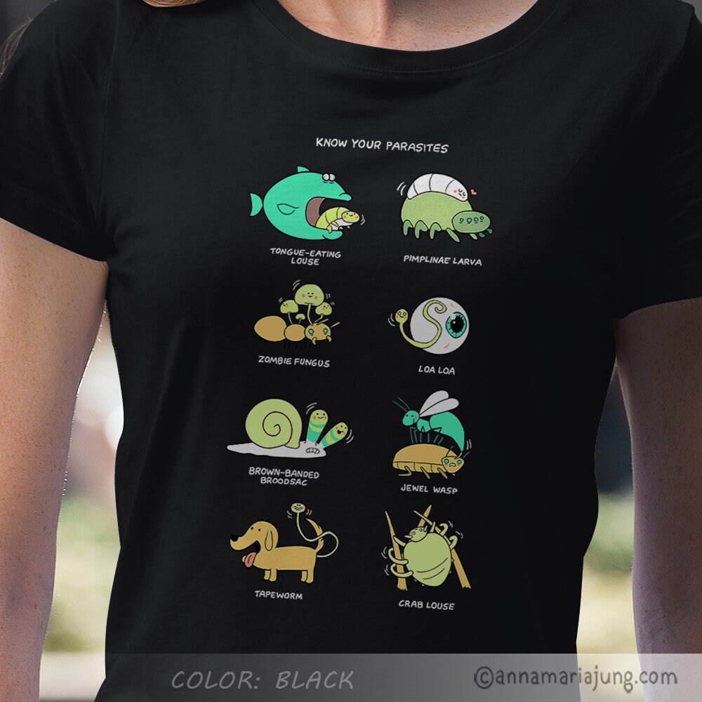 Know Your Parasites Cute Parasites Shirt, T-shirt, Plus Size, Unisex ...