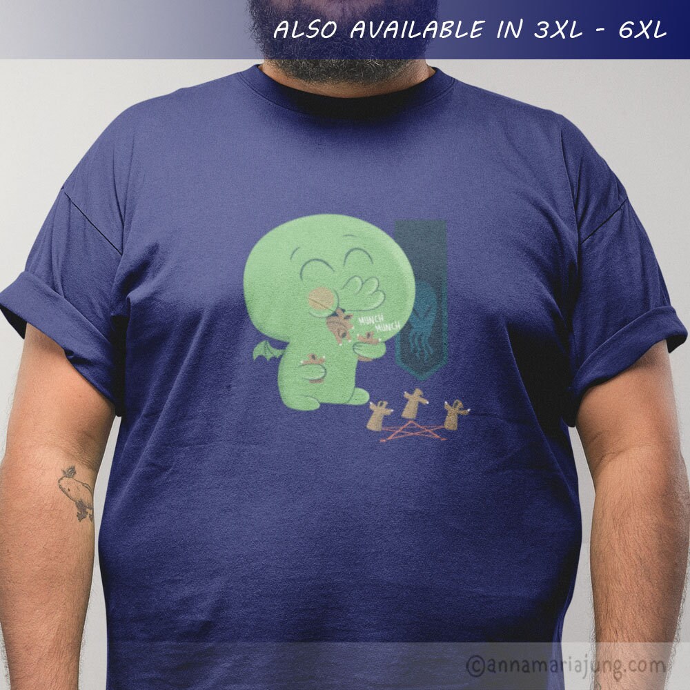 Cutethulhu Likes to Necronomnomnom - Cute Lovecraft Shirt, Cute Cthulhu ...
