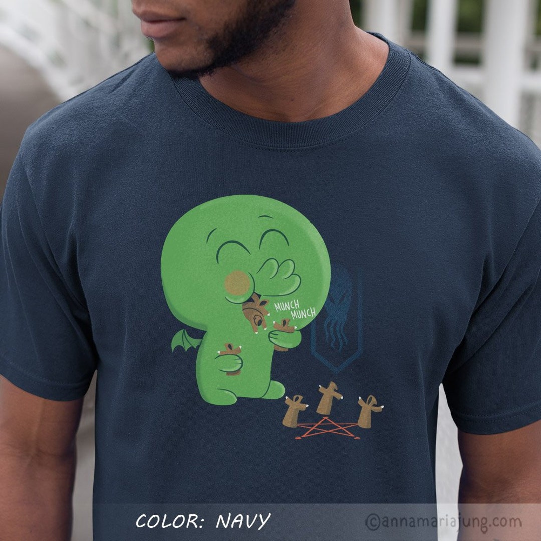 Cutethulhu Likes to Necronomnomnom - Cute Lovecraft Shirt, Cute Cthulhu ...