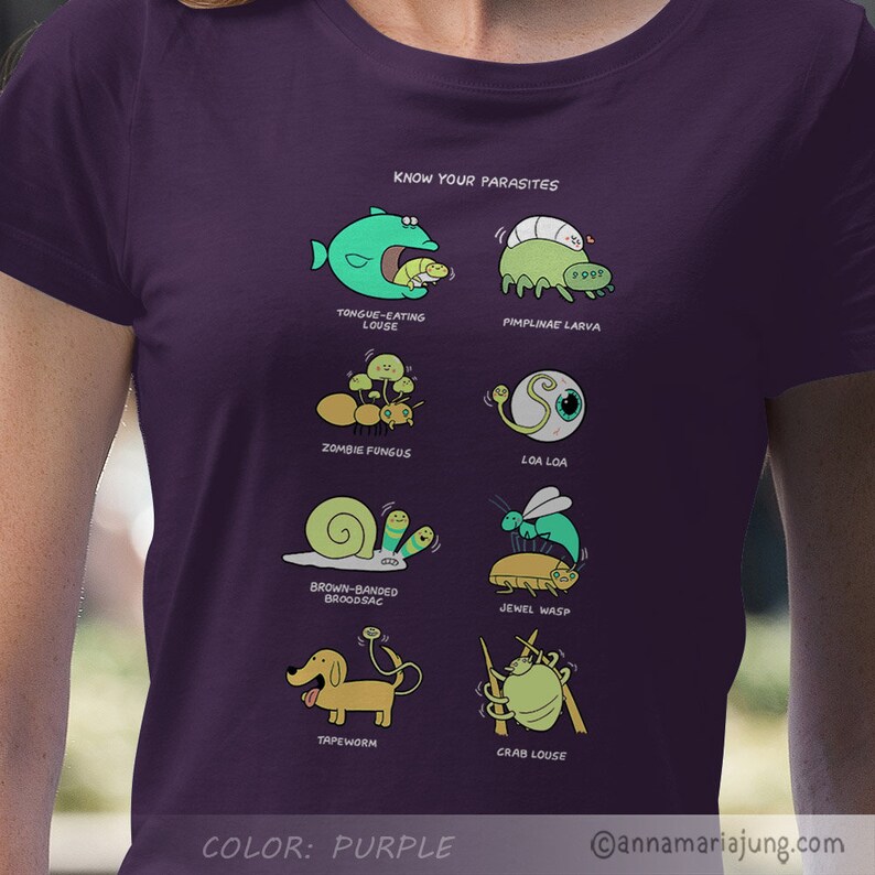 Know Your Parasites Cute Parasites Shirt, T-shirt, Plus Size, Unisex ...
