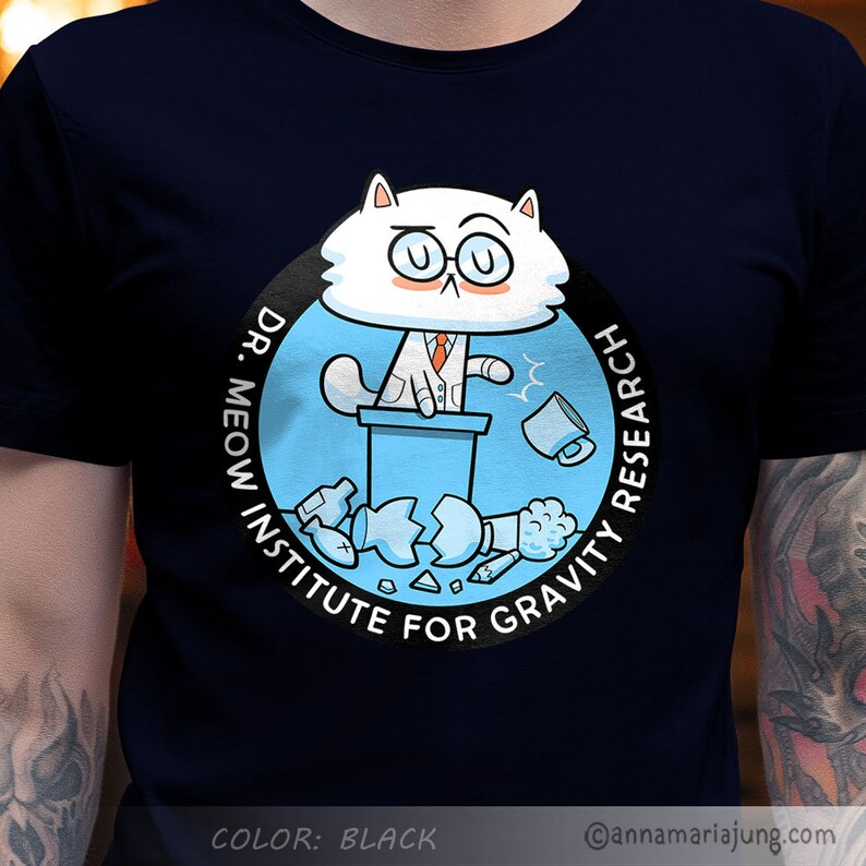 Gravity Research cute science shirt cute cat shirt cat | Etsy