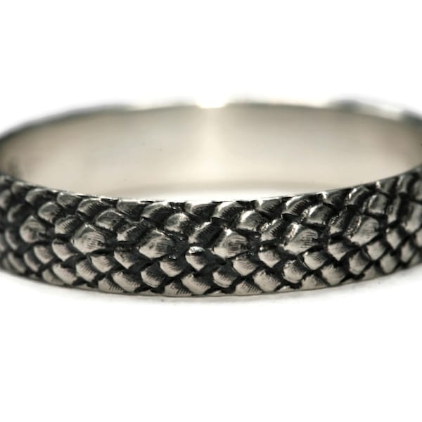 Silver Dragon Scale Ring - Etsy