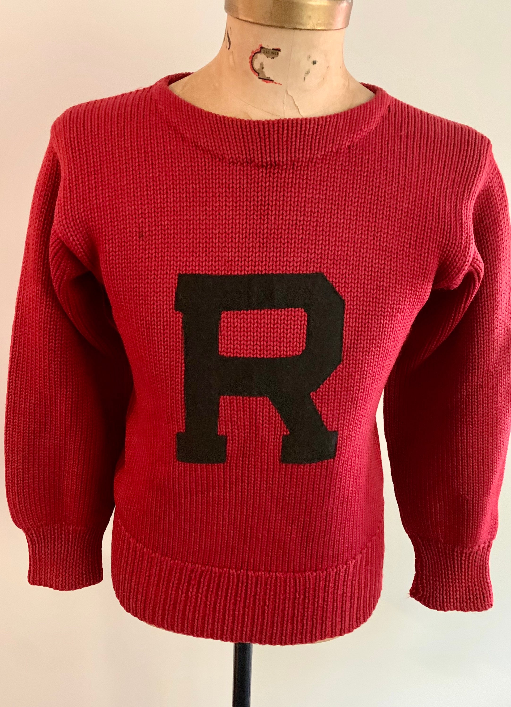 Vintage 1930s/40s Red Wool Letter R Sweater-size S/M - Etsy