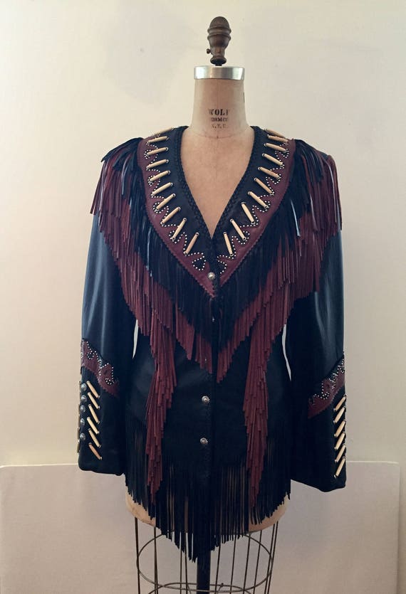 diamond leathers womens fringe - Gem