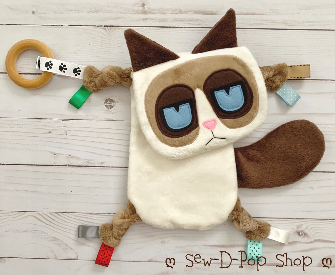 Grumpy Cat Baby Toy Mini Kitty Lovey Sensory Keepsake Friend | Etsy