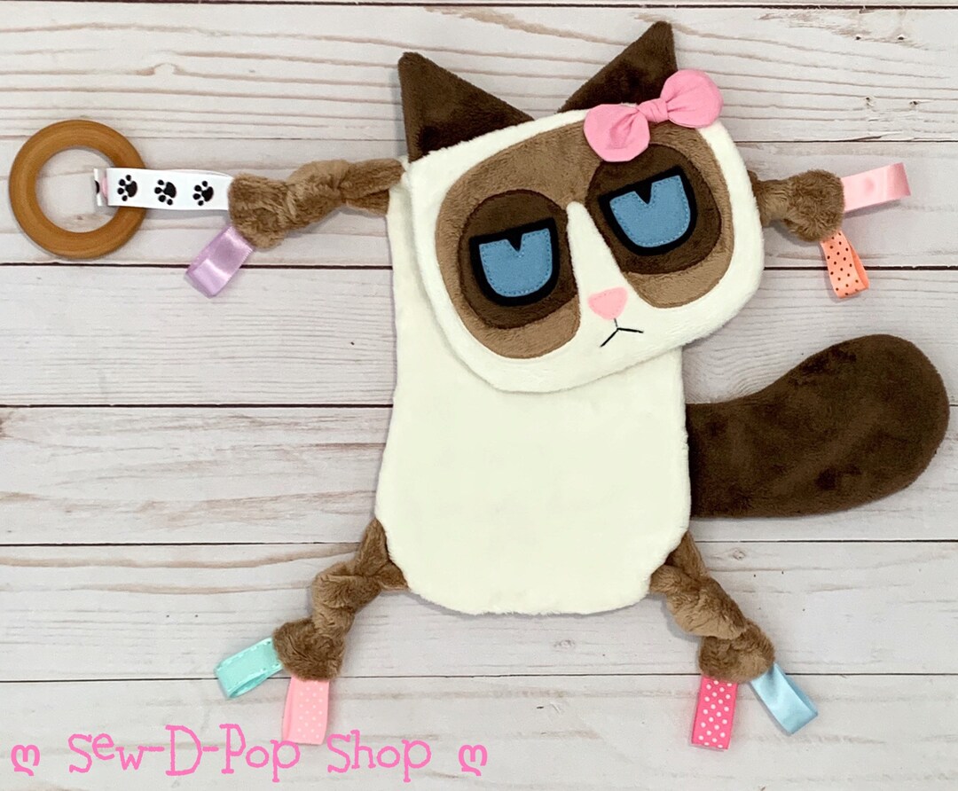 Grumpy Cat Baby Toy Mini Kitty Lovey Sensory Keepsake Friend - Etsy