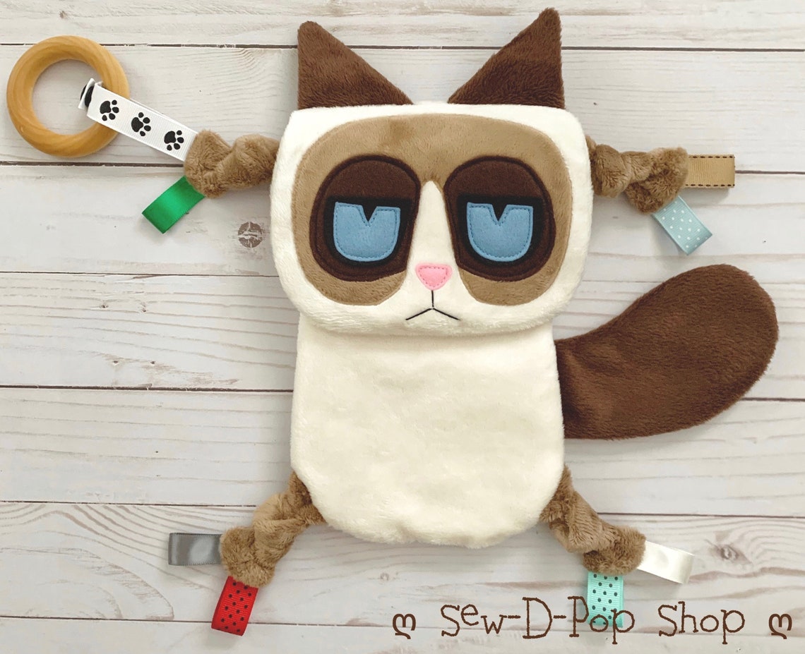 Grumpy Cat Baby Toy Mini Kitty Lovey Sensory Keepsake Friend - Etsy