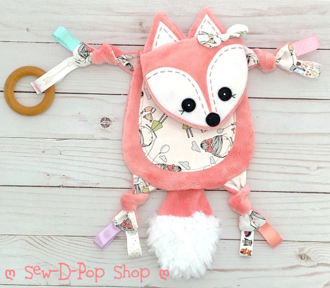 Fox Plush Baby Sensory Toy Mini Lovey - Etsy