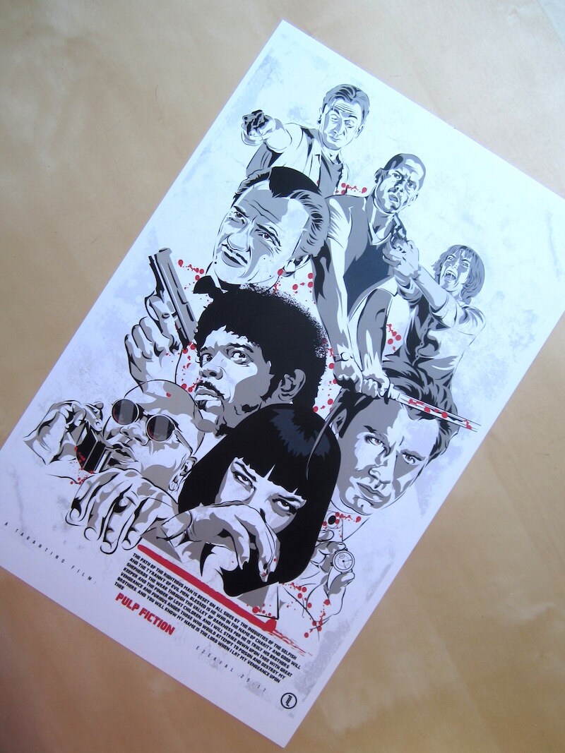 Pulp Fiction Ezekial Collage Digital Poster Design - Etsy