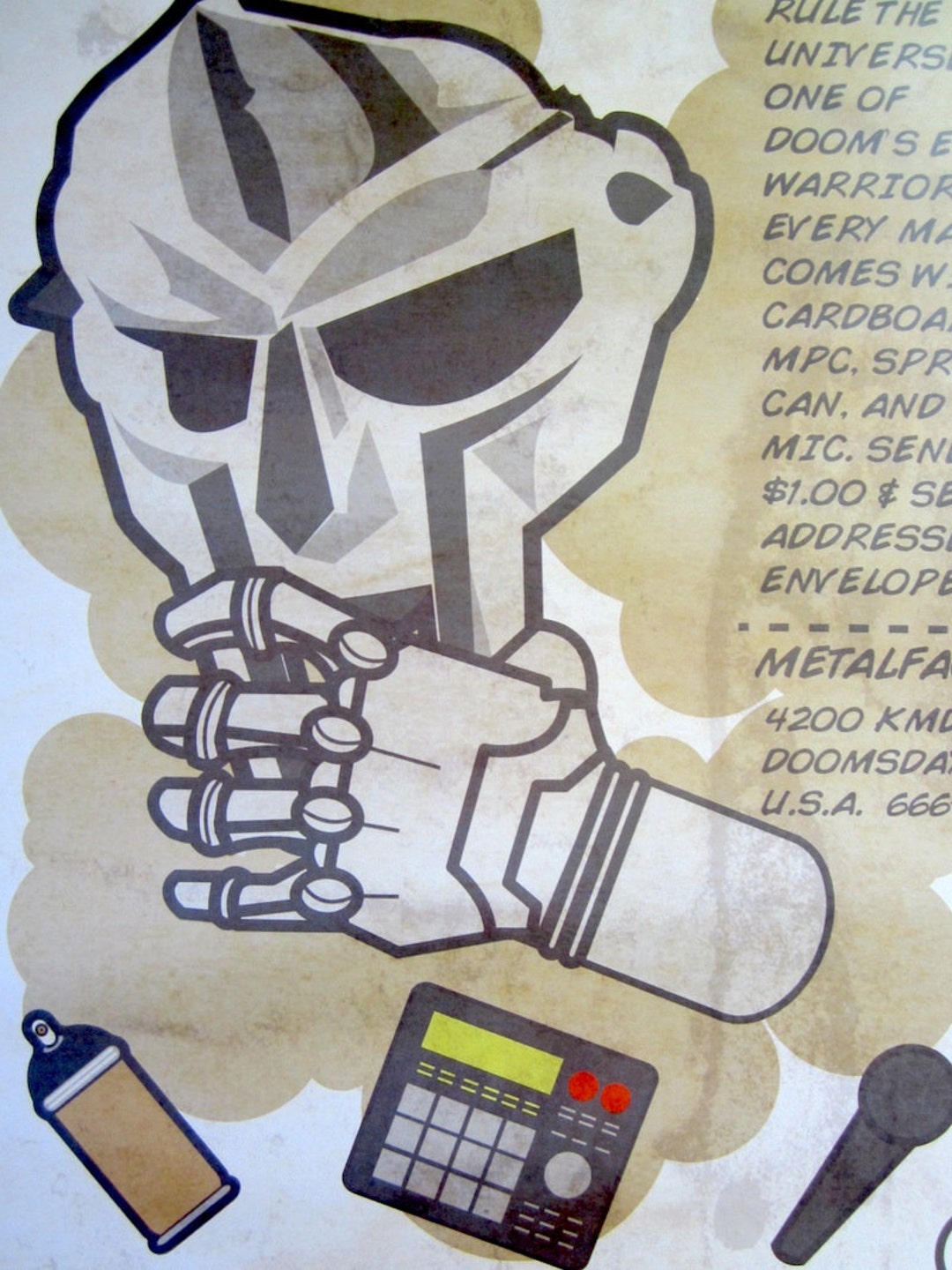 MF Doom "join the Metal Face Army" Digital Art Print - Etsy