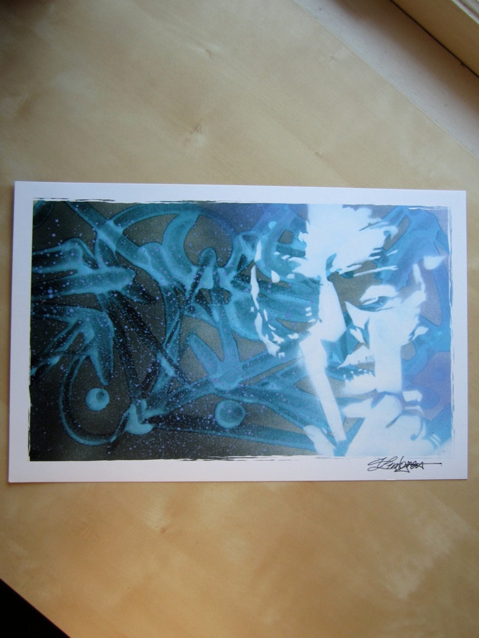 MF Doom Handstyle Stencil Art Print - Etsy