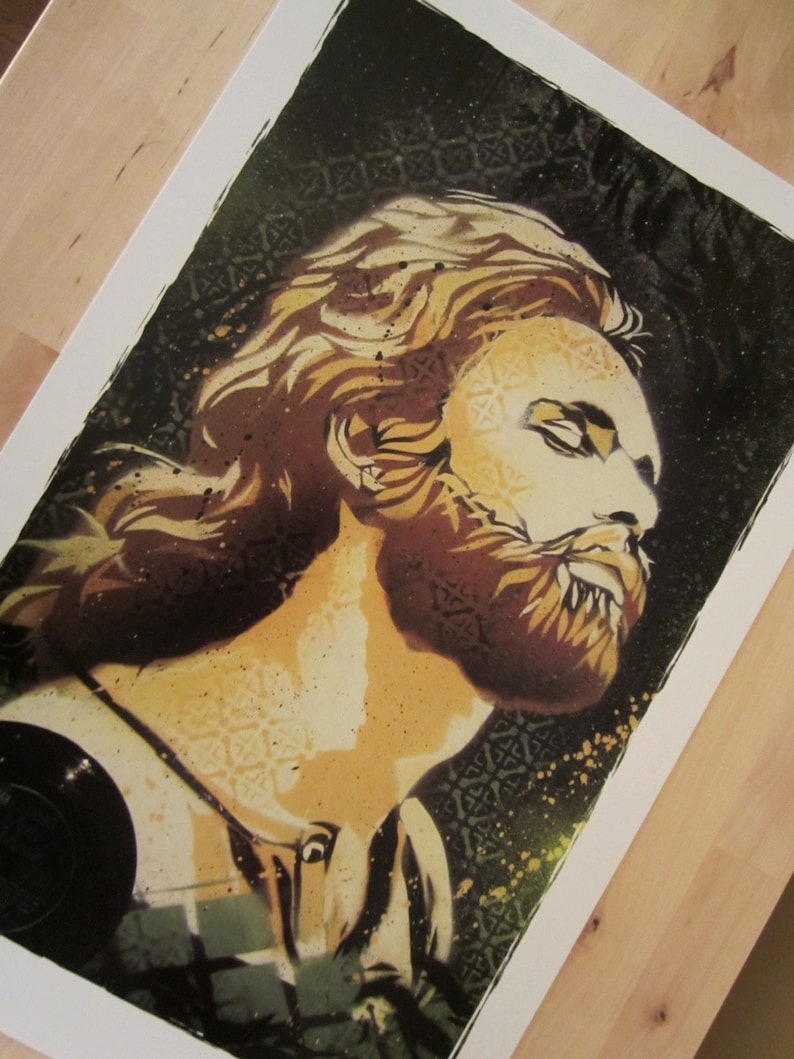 Jim Morrison Stencil Art Print | Etsy
