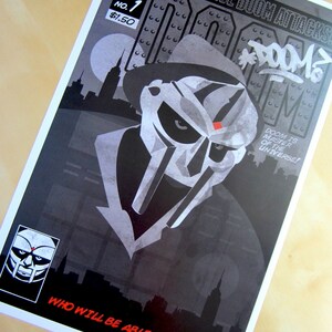 MF Doom Classic Comic Book Digital Art Print - Etsy