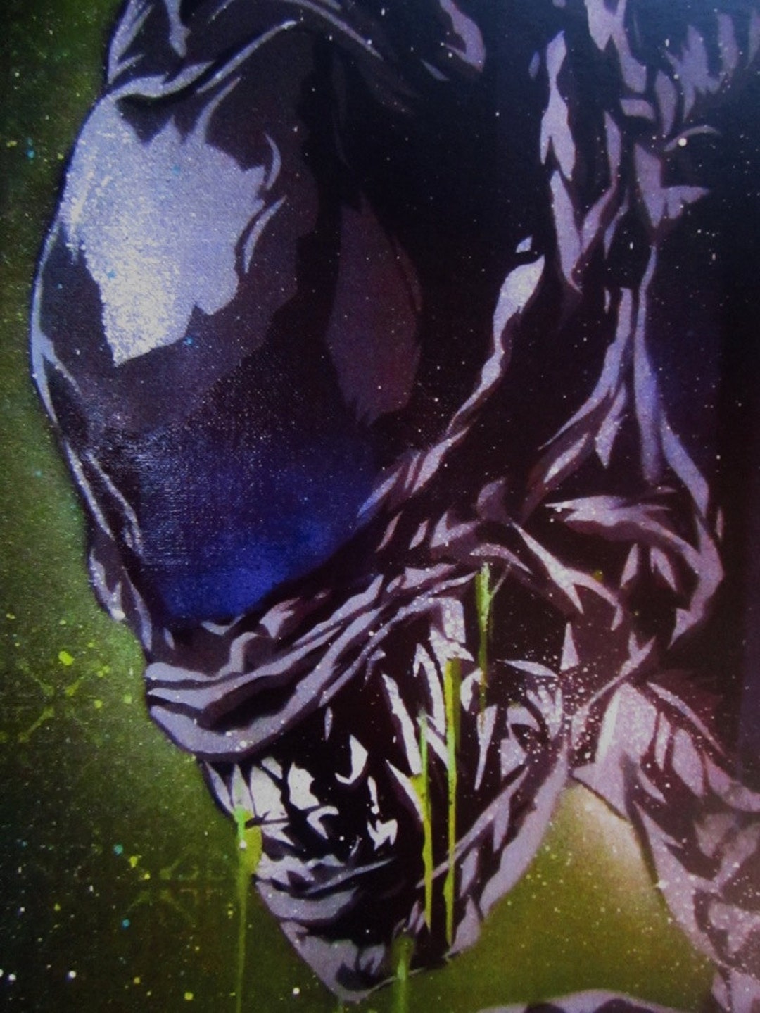 Alien Stencil Art Print - Etsy