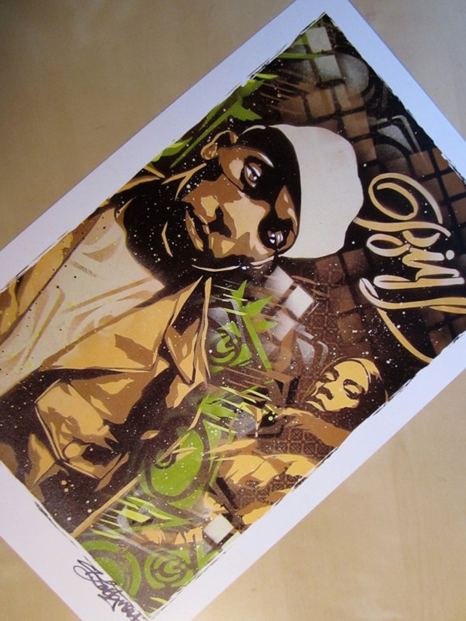 Big L Stencil Art Print - Etsy