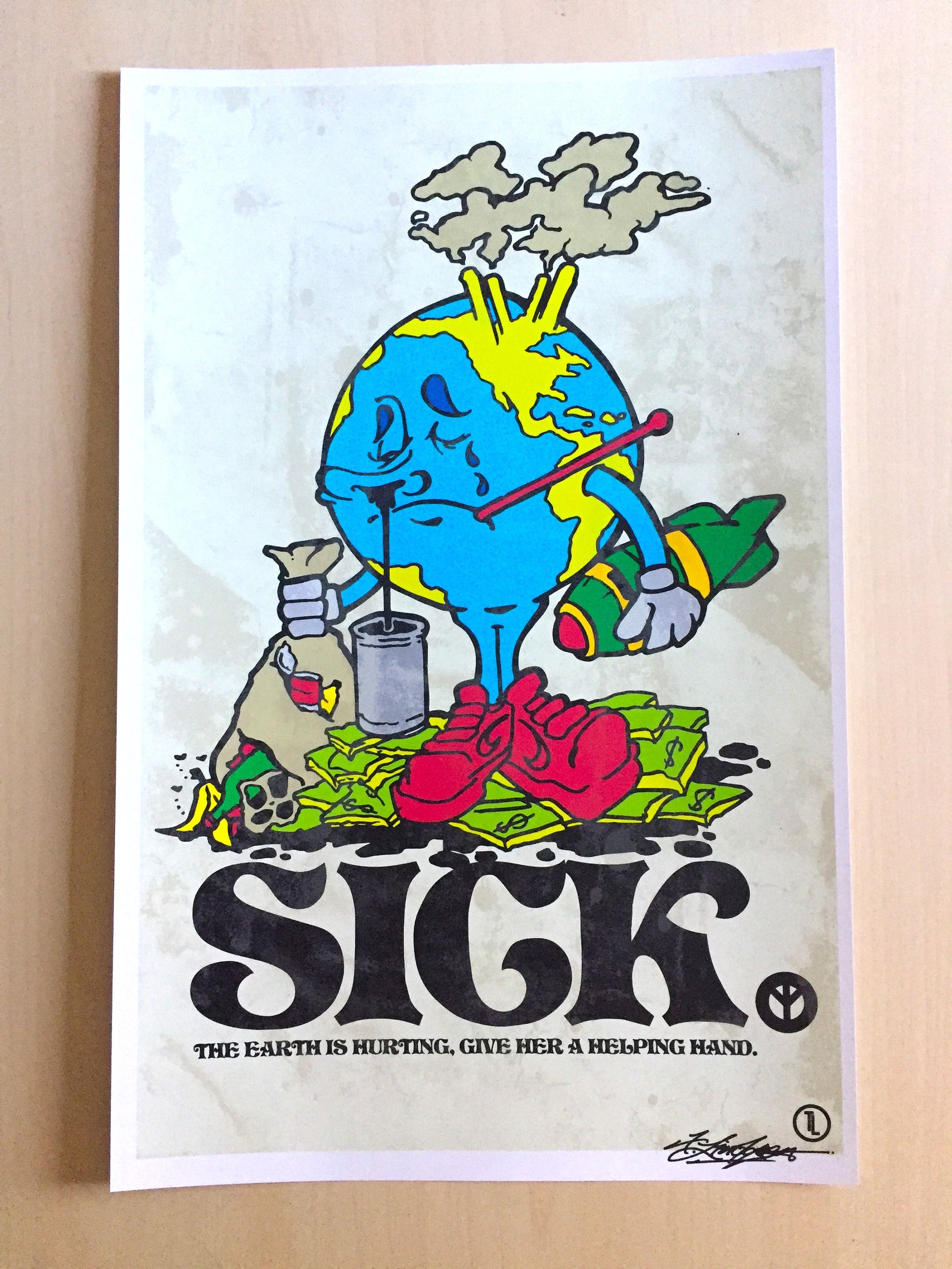 Sick Earth Digital Art Print - Etsy