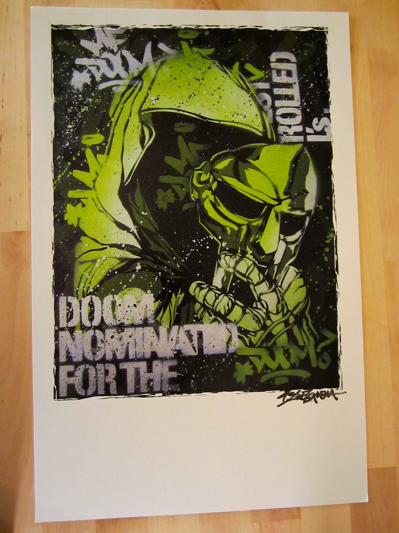 MF Doom Stencil Art Print - Etsy